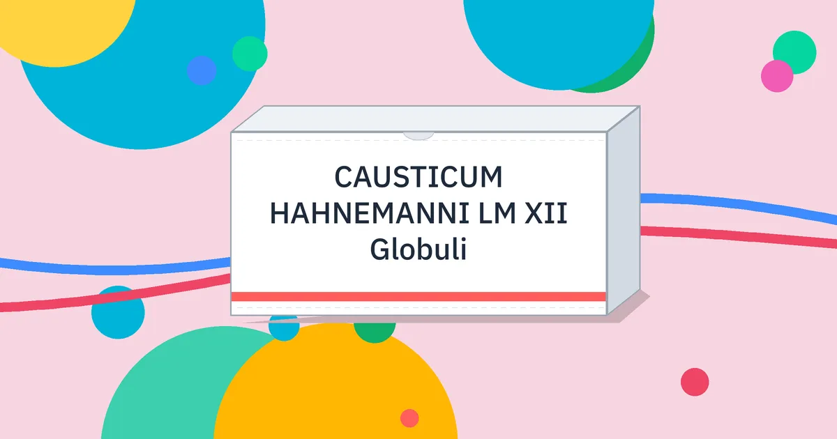 Symbolbild: Packung mit der Aufschrift CAUSTICUM HAHNEMANNI LM XII Globuli (PZN 02677238) – Verfügbarkeit und Bezug in Apotheken in Frankfurt am Main