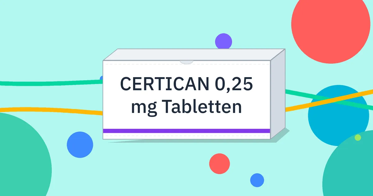 Symbolbild: Packung mit der Aufschrift CERTICAN 0,25 mg Tabletten (PZN 16260140) – Verfügbarkeit und Bezug in Apotheken in Frankfurt am Main