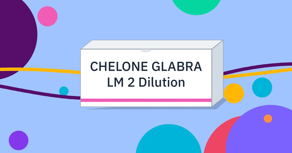 Symbolbild: Packung mit der Aufschrift CHELONE GLABRA LM 2 Dilution (PZN 13439766) – Verfügbarkeit und Bezug in Apotheken in Frankfurt am Main