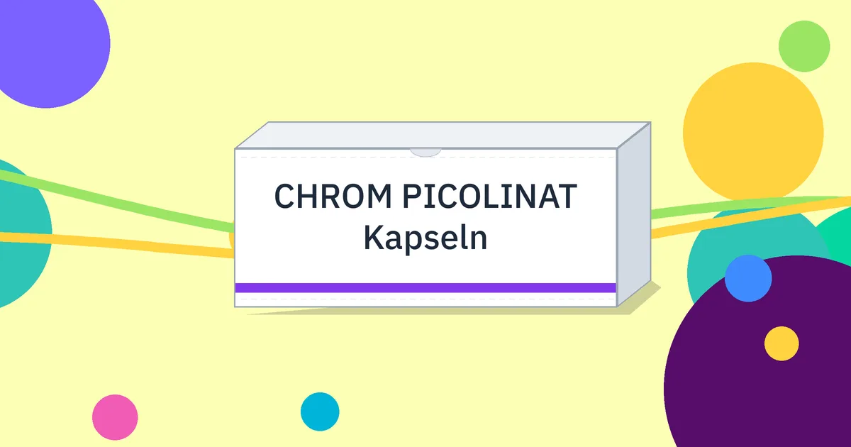 Symbolbild: Packung mit der Aufschrift CHROM PICOLINAT Kapseln (PZN 15231685) – Verfügbarkeit und Bezug in Apotheken in Frankfurt am Main