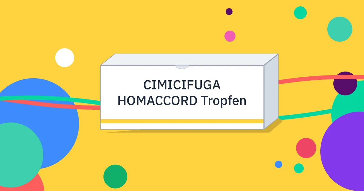 Symbolbild: Packung mit der Aufschrift CIMICIFUGA HOMACCORD Tropfen (PZN 00215605) – Verfügbarkeit und Bezug in Apotheken in Frankfurt am Main