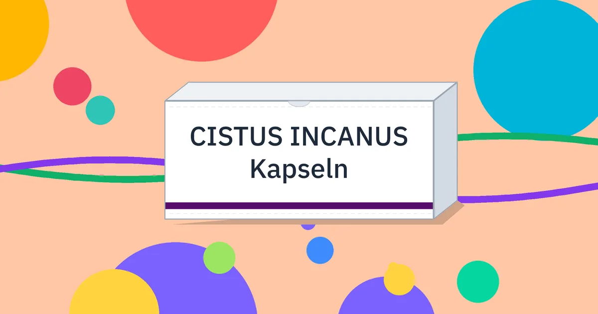 Symbolbild: Packung mit der Aufschrift CISTUS INCANUS Kapseln (PZN 06127411) – Verfügbarkeit und Bezug in Apotheken in Frankfurt am Main