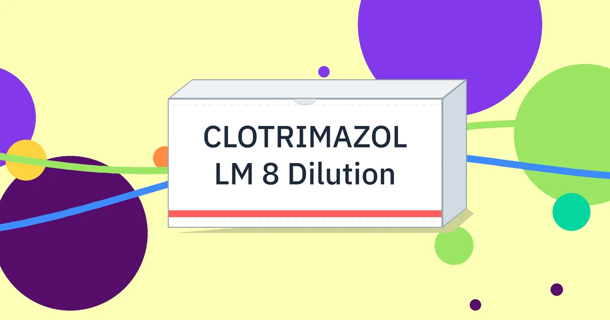 Symbolbild: Packung mit der Aufschrift CLOTRIMAZOL LM 8 Dilution (PZN 12822612) – Verfügbarkeit und Bezug in Apotheken in Frankfurt am Main