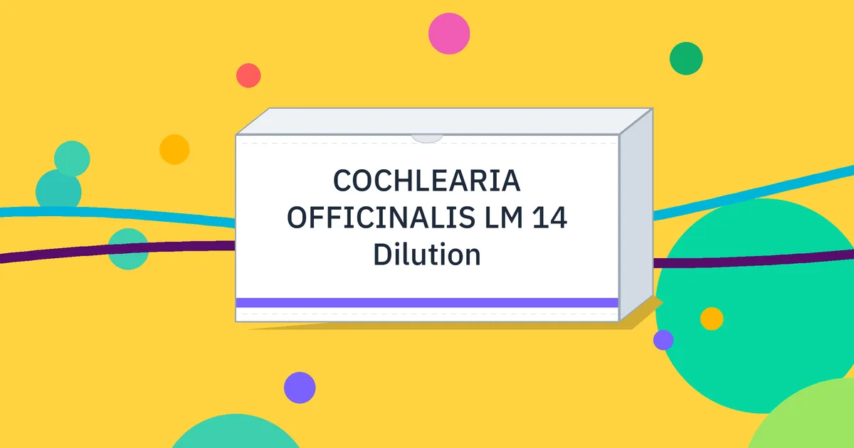 Symbolbild: Packung mit der Aufschrift COCHLEARIA OFFICINALIS LM 14 Dilution (PZN 12829494) – Verfügbarkeit und Bezug in Apotheken in Frankfurt am Main