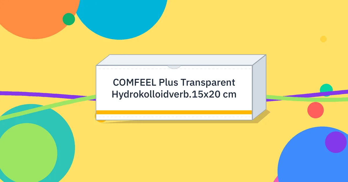 Symbolbild: Packung mit der Aufschrift COMFEEL Plus Transparent Hydrokolloidverb.15x20 cm (PZN 12342467) – Verfügbarkeit und Bezug in Apotheken in Frankfurt am Main