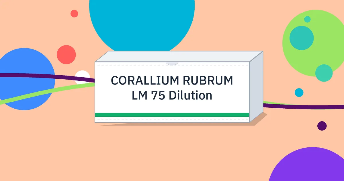 Symbolbild: Packung mit der Aufschrift CORALLIUM RUBRUM LM 75 Dilution (PZN 12834265) – Verfügbarkeit und Bezug in Apotheken in Frankfurt am Main
