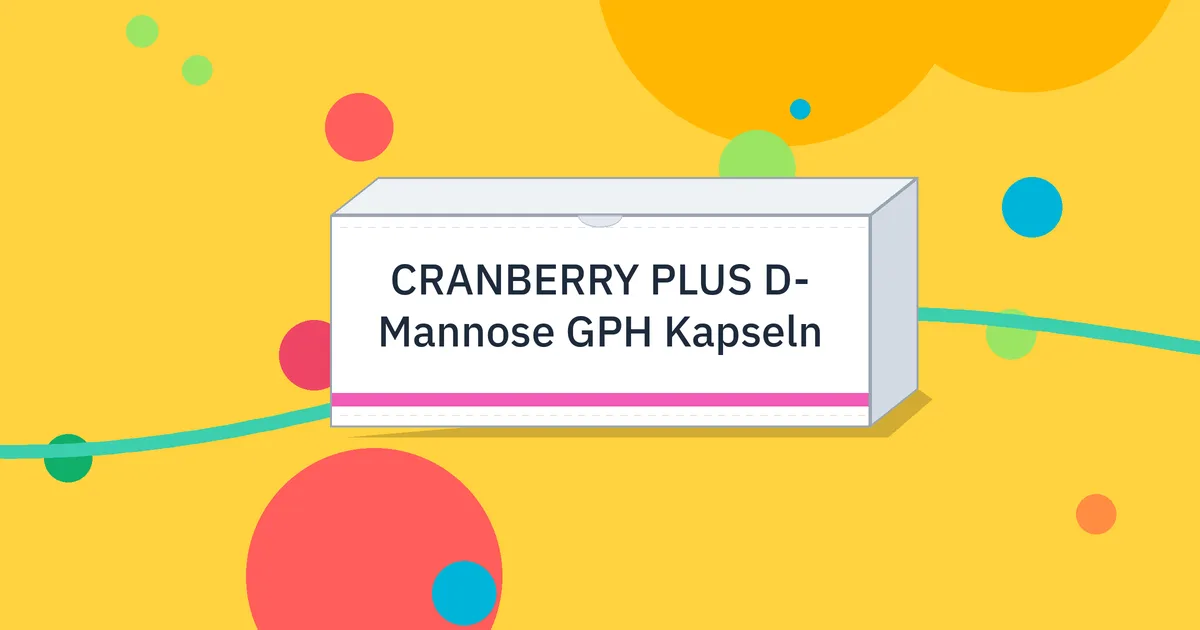 Symbolbild: Packung mit der Aufschrift CRANBERRY PLUS D-Mannose GPH Kapseln (PZN 15657088) – Verfügbarkeit und Bezug in Apotheken in Frankfurt am Main