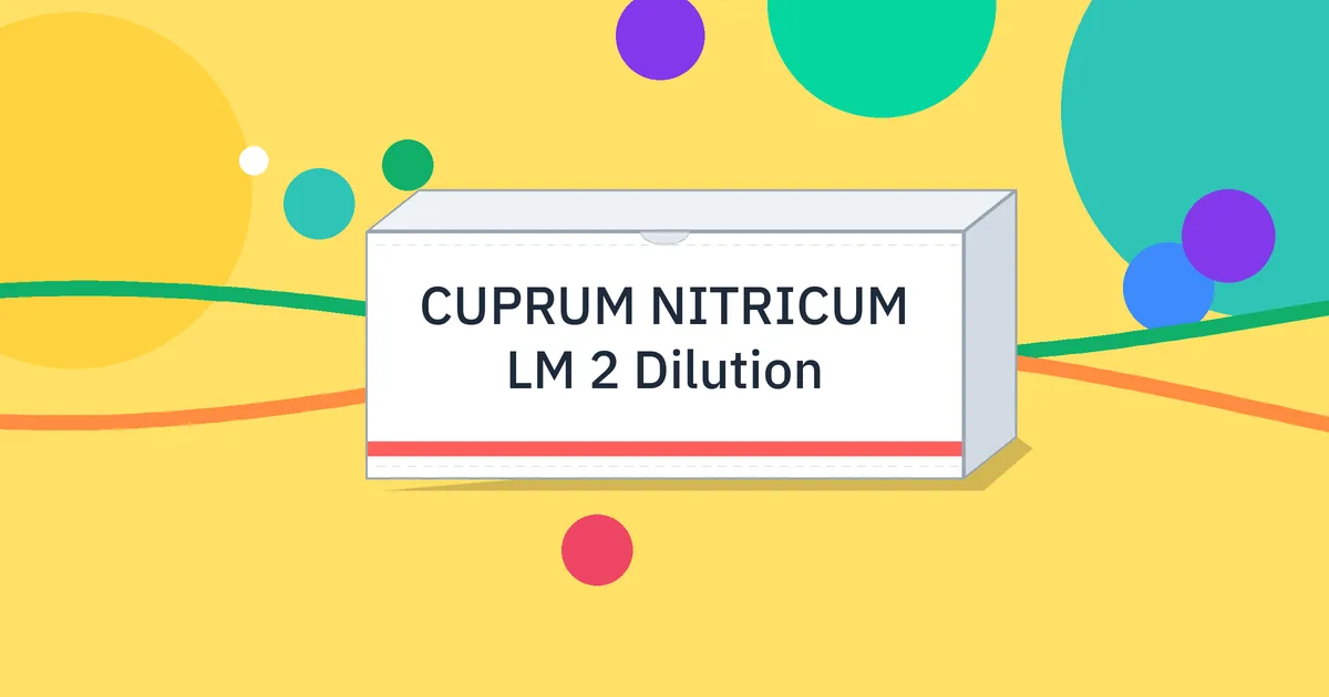 Symbolbild: Packung mit der Aufschrift CUPRUM NITRICUM LM 2 Dilution (PZN 12838441) – Verfügbarkeit und Bezug in Apotheken in Frankfurt am Main