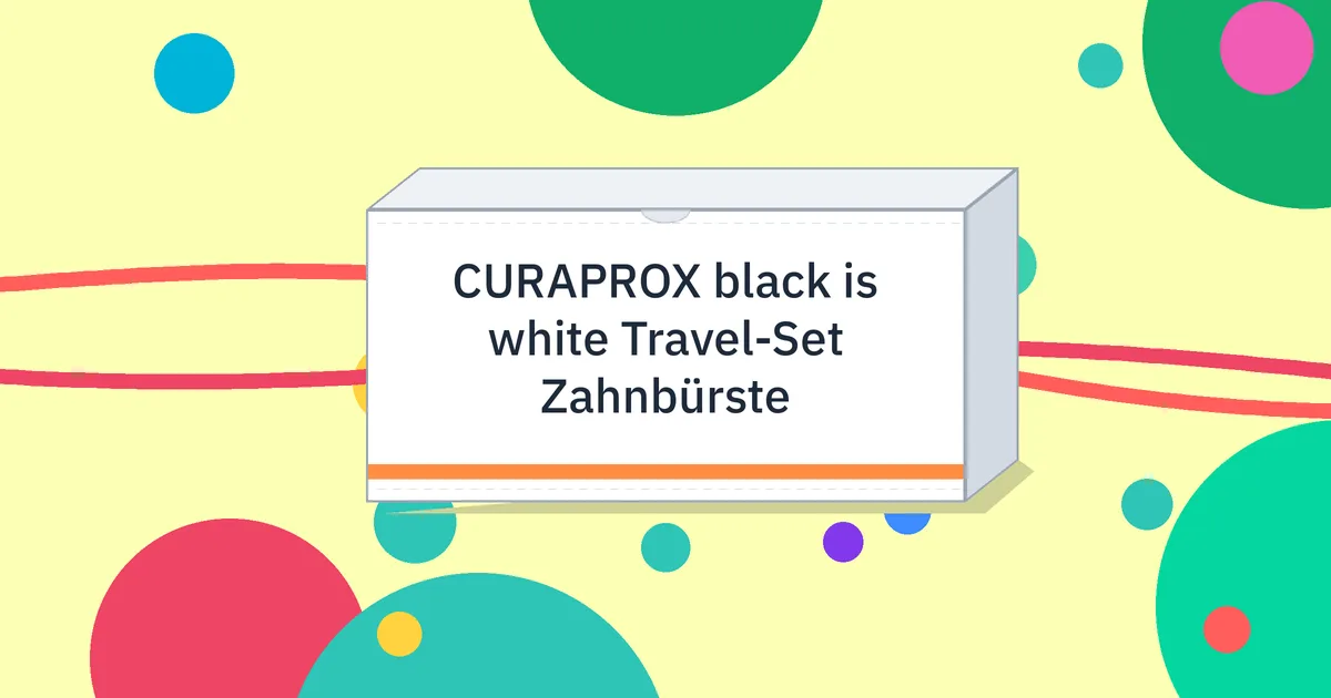 Symbolbild: Packung mit der Aufschrift CURAPROX black is white Travel-Set Zahnbürste (PZN 18495350) – Verfügbarkeit und Bezug in Apotheken in Frankfurt am Main
