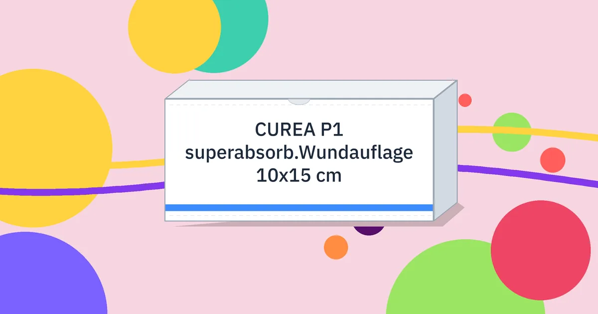 Symbolbild: Packung mit der Aufschrift CUREA P1 superabsorb.Wundauflage 10x15 cm (PZN 12398999) – Verfügbarkeit und Bezug in Apotheken in Frankfurt am Main