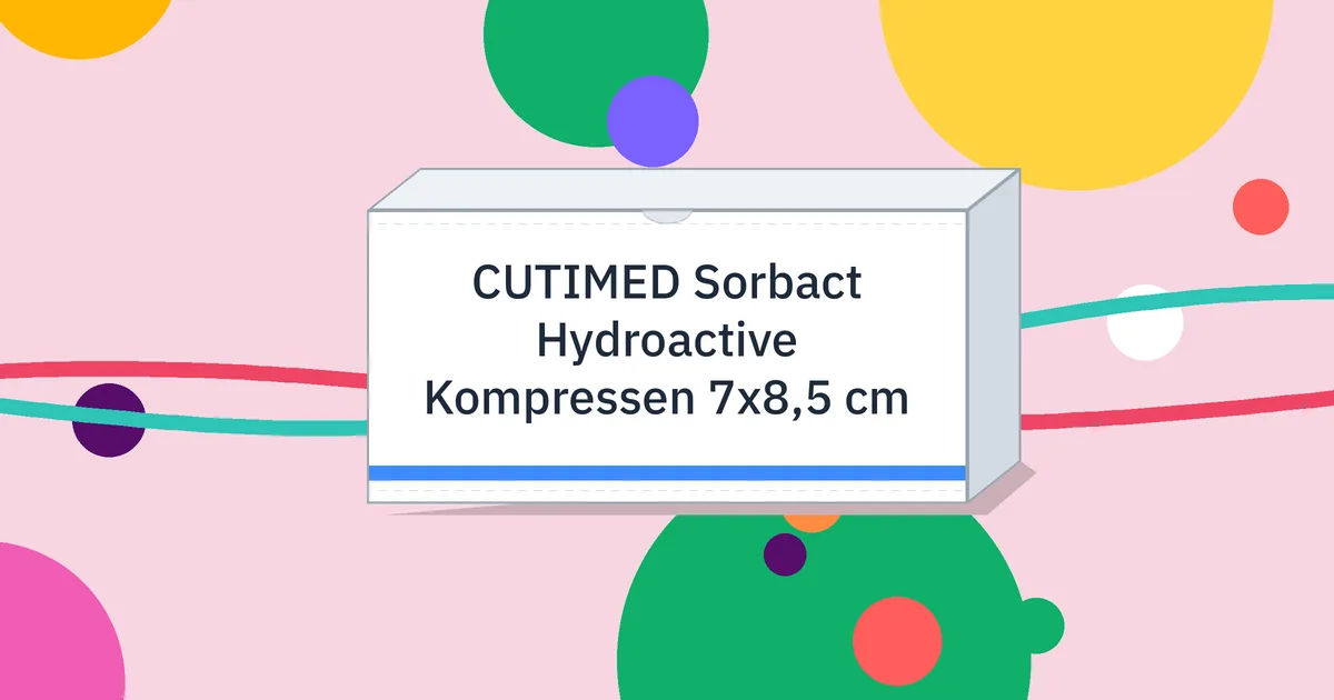 Symbolbild: Packung mit der Aufschrift CUTIMED Sorbact Hydroactive Kompressen 7x8,5 cm (PZN 20290336) – Verfügbarkeit und Bezug in Apotheken in Frankfurt am Main