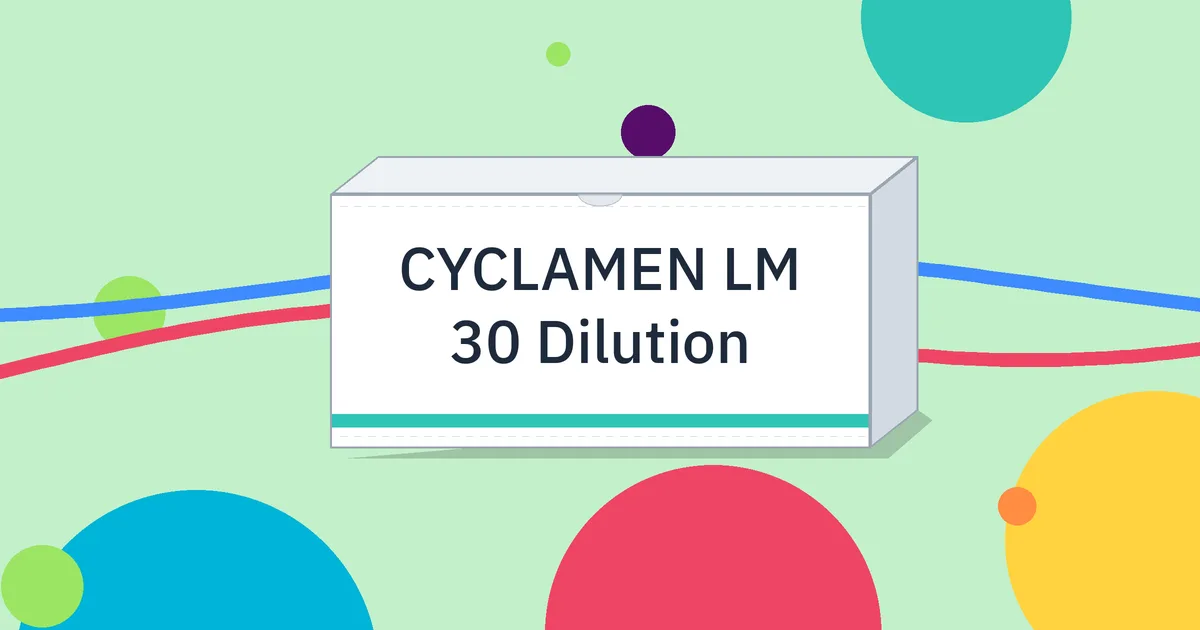 Symbolbild: Packung mit der Aufschrift CYCLAMEN LM 30 Dilution (PZN 06921474) – Verfügbarkeit und Bezug in Apotheken in Frankfurt am Main