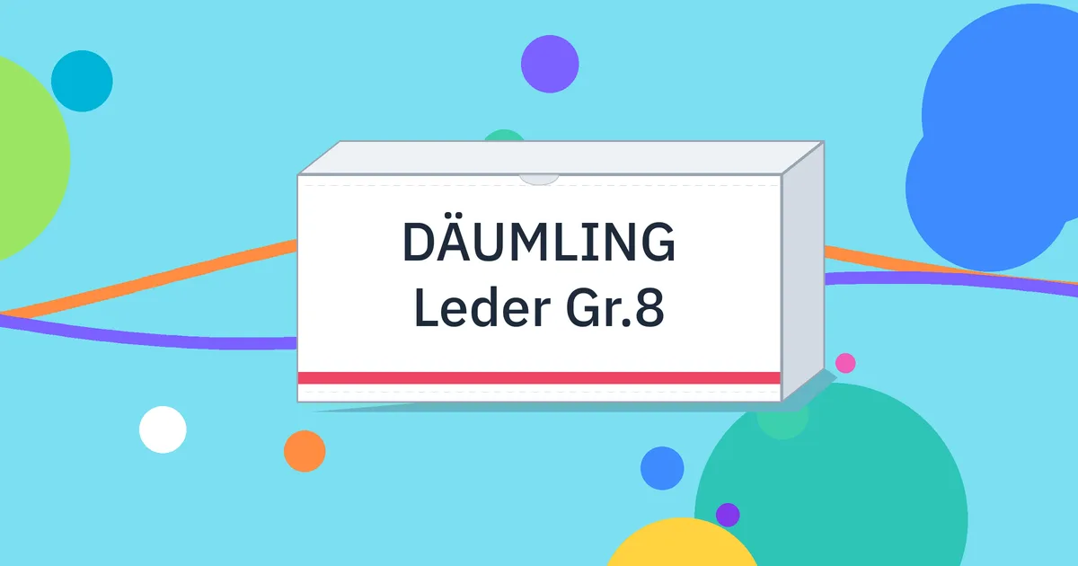 Symbolbild: Packung mit der Aufschrift DÄUMLING Leder Gr.8 (PZN 08517211) – Verfügbarkeit und Bezug in Apotheken in Frankfurt am Main