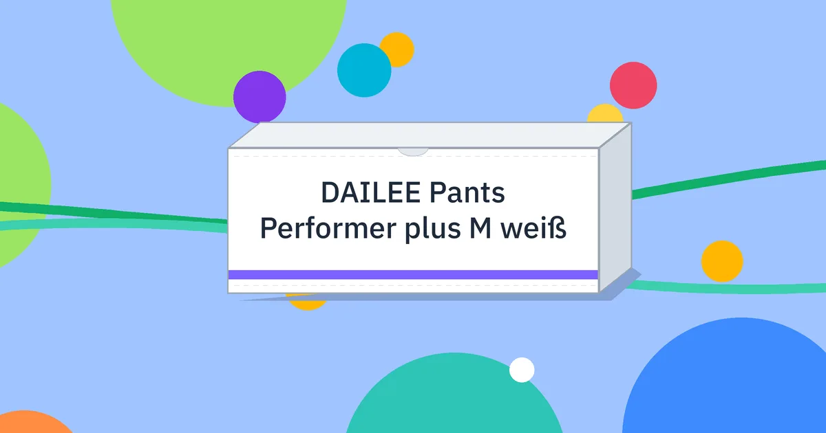 Symbolbild: Packung mit der Aufschrift DAILEE Pants Performer plus M weiß (PZN 18047692) – Verfügbarkeit und Bezug in Apotheken in Frankfurt am Main