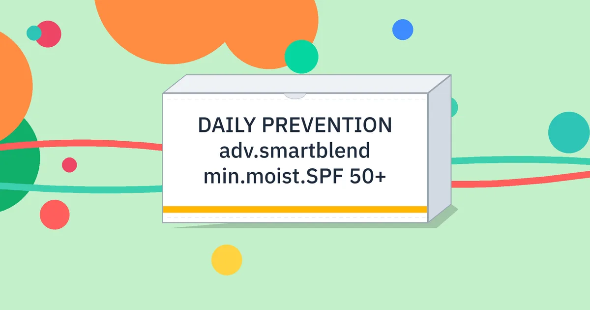 Symbolbild: Packung mit der Aufschrift DAILY PREVENTION adv.smartblend min.moist.SPF 50+ (PZN 19384546) – Verfügbarkeit und Bezug in Apotheken in Frankfurt am Main