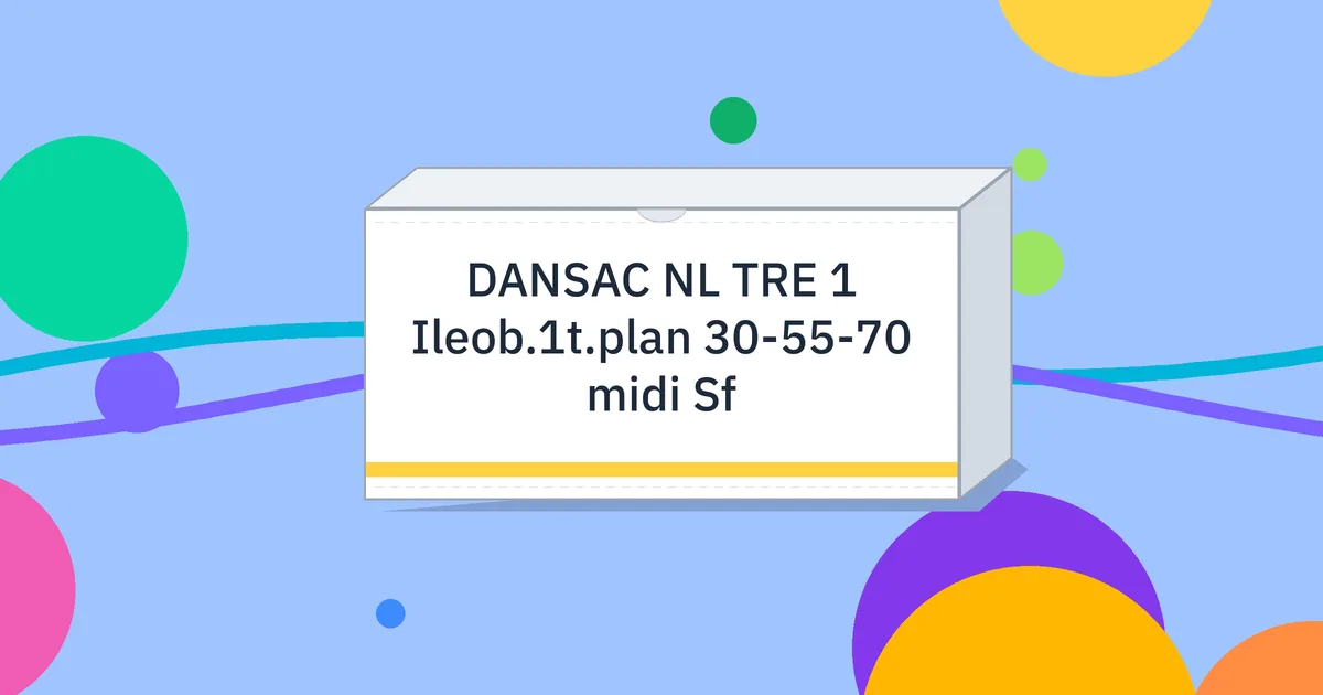 Symbolbild: Packung mit der Aufschrift DANSAC NL TRE 1 Ileob.1t.plan 30-55-70 midi Sf (PZN 16196956) – Verfügbarkeit und Bezug in Apotheken in Frankfurt am Main