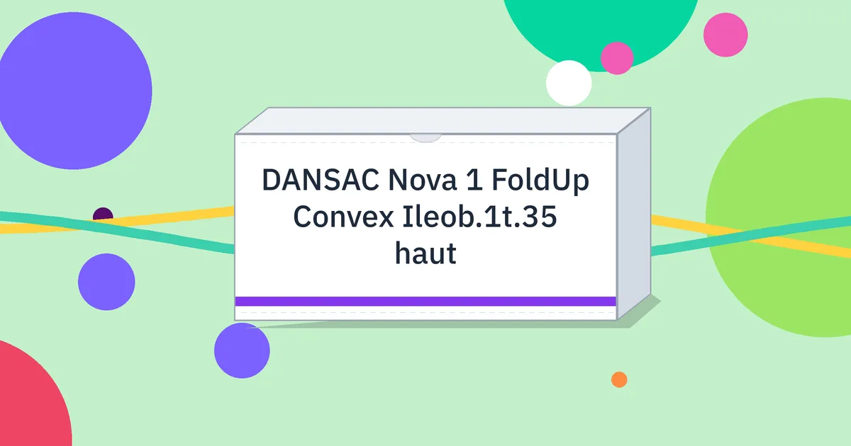 Symbolbild: Packung mit der Aufschrift DANSAC Nova 1 FoldUp Convex Ileob.1t.35 haut (PZN 03755176) – Verfügbarkeit und Bezug in Apotheken in Frankfurt am Main