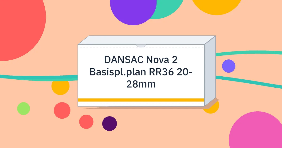 Symbolbild: Packung mit der Aufschrift DANSAC Nova 2 Basispl.plan RR36 20-28mm (PZN 01438750) – Verfügbarkeit und Bezug in Apotheken in Frankfurt am Main