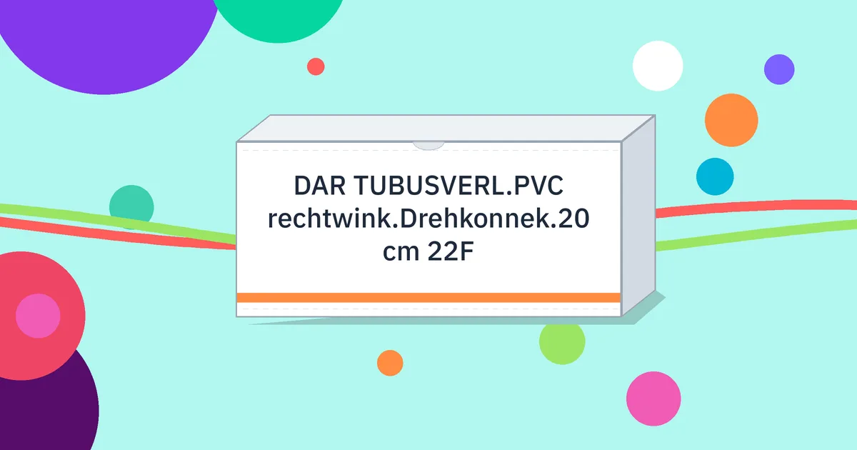 Symbolbild: Packung mit der Aufschrift DAR TUBUSVERL.PVC rechtwink.Drehkonnek.20 cm 22F (PZN 00041708) – Verfügbarkeit und Bezug in Apotheken in Frankfurt am Main