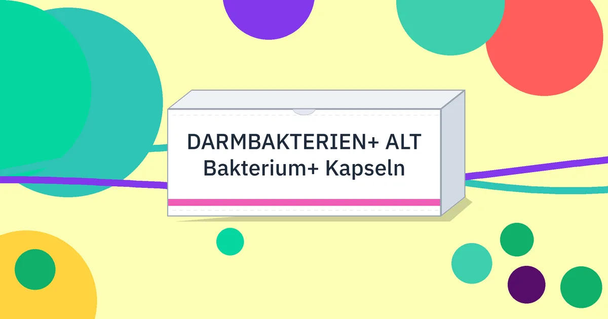 Symbolbild: Packung mit der Aufschrift DARMBAKTERIEN+ ALT Bakterium+ Kapseln (PZN 17426045) – Verfügbarkeit und Bezug in Apotheken in Frankfurt am Main