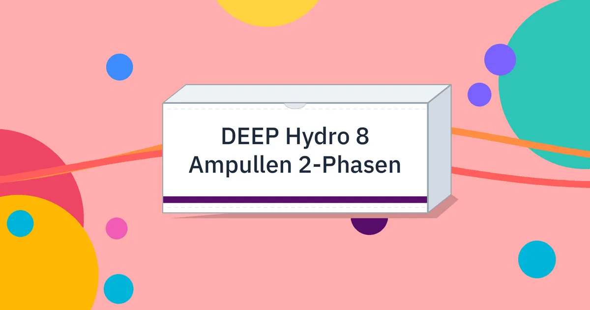 Symbolbild: Packung mit der Aufschrift DEEP Hydro 8 Ampullen 2-Phasen (PZN 17230750) – Verfügbarkeit und Bezug in Apotheken in Frankfurt am Main