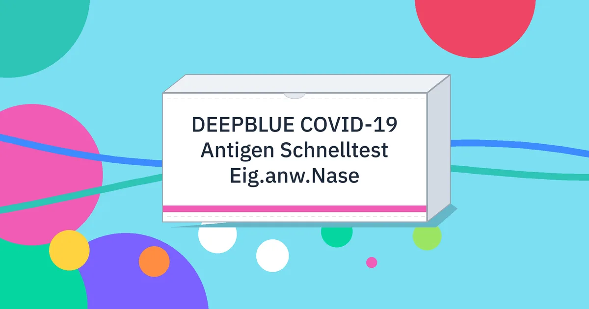 Symbolbild: Packung mit der Aufschrift DEEPBLUE COVID-19 Antigen Schnelltest Eig.anw.Nase (PZN 17975585) – Verfügbarkeit und Bezug in Apotheken in Frankfurt am Main