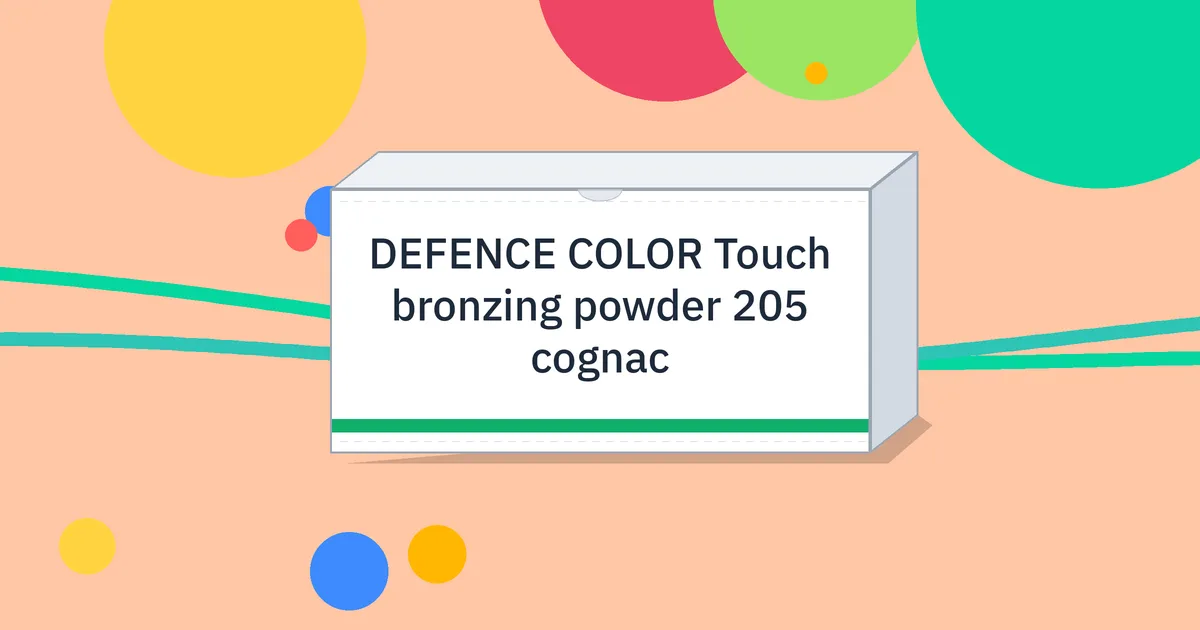 Symbolbild: Packung mit der Aufschrift DEFENCE COLOR Touch bronzing powder 205 cognac (PZN 12478623) – Verfügbarkeit und Bezug in Apotheken in Frankfurt am Main