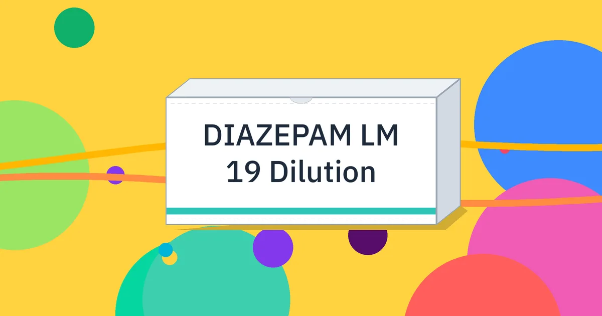 Symbolbild: Packung mit der Aufschrift DIAZEPAM LM 19 Dilution (PZN 12840917) – Verfügbarkeit und Bezug in Apotheken in Frankfurt am Main