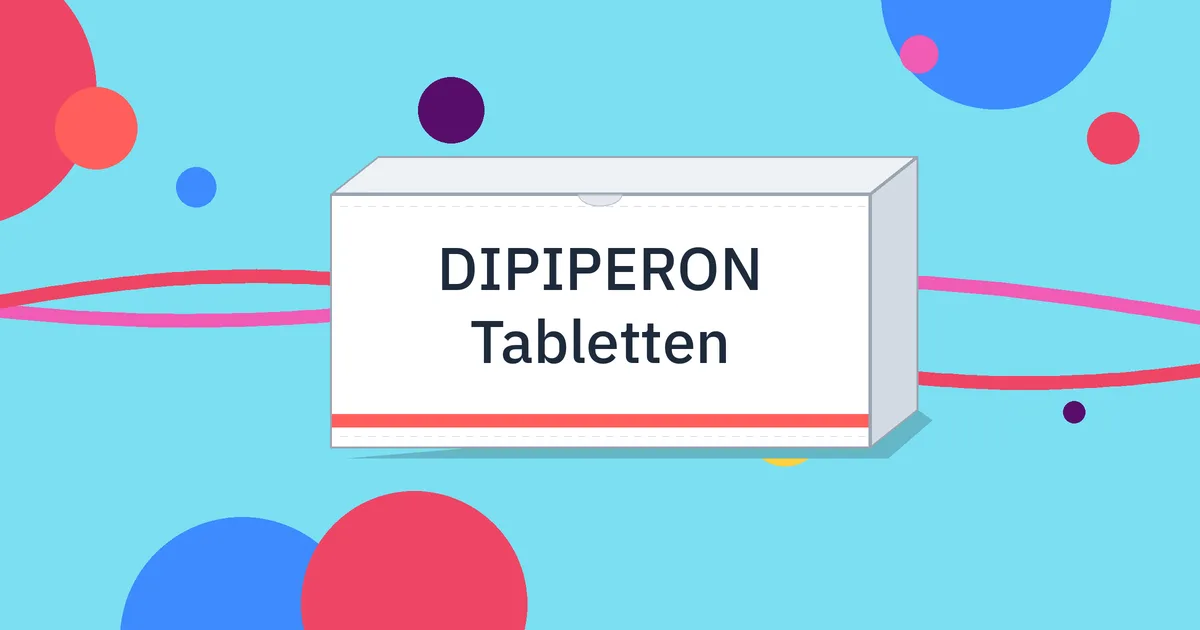 Symbolbild: Packung mit der Aufschrift DIPIPERON Tabletten (PZN 13248121) – Verfügbarkeit und Bezug in Apotheken in Frankfurt am Main