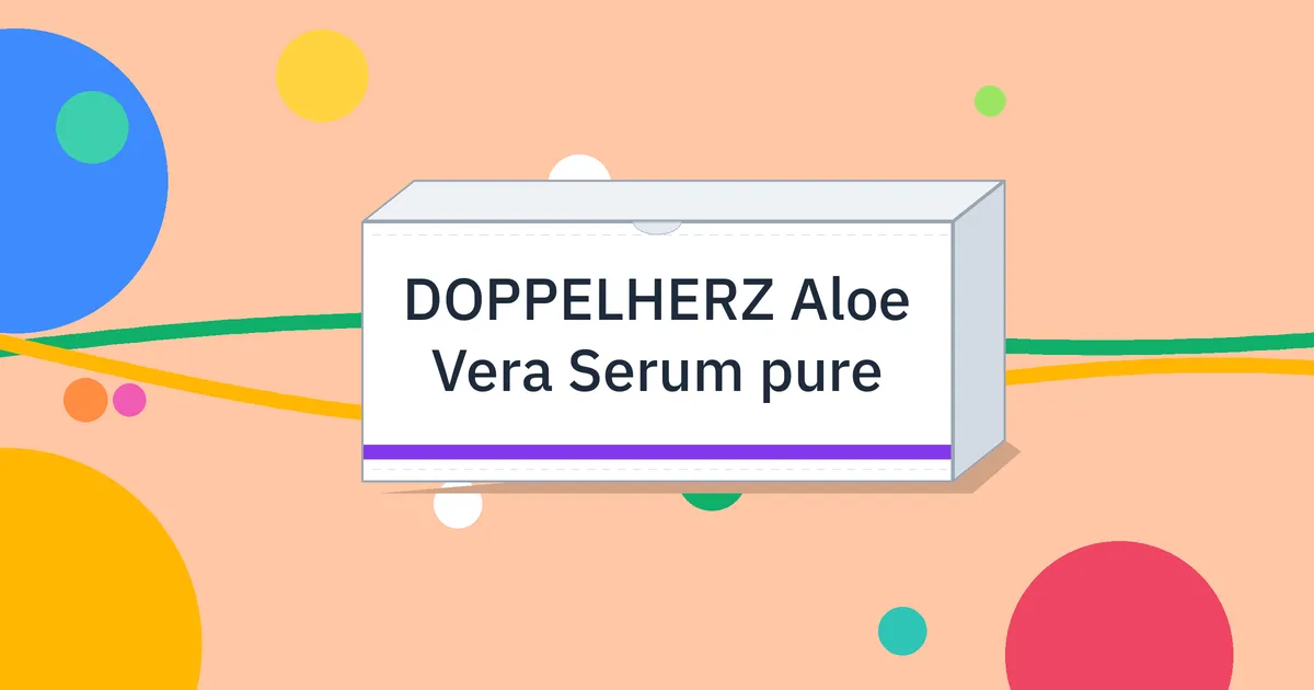 Symbolbild: Packung mit der Aufschrift DOPPELHERZ Aloe Vera Serum pure (PZN 20113321) – Verfügbarkeit und Bezug in Apotheken in Frankfurt am Main