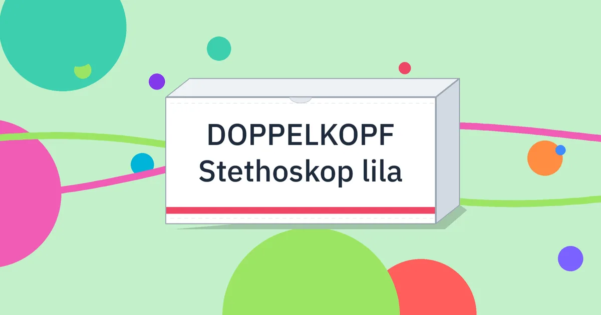 Symbolbild: Packung mit der Aufschrift DOPPELKOPF Stethoskop lila (PZN 14265417) – Verfügbarkeit und Bezug in Apotheken in Frankfurt am Main