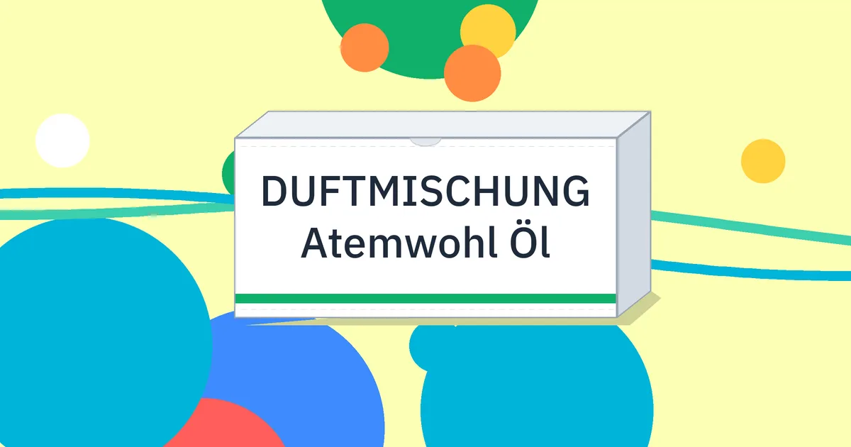Symbolbild: Packung mit der Aufschrift DUFTMISCHUNG Atemwohl Öl (PZN 17169476) – Verfügbarkeit und Bezug in Apotheken in Frankfurt am Main