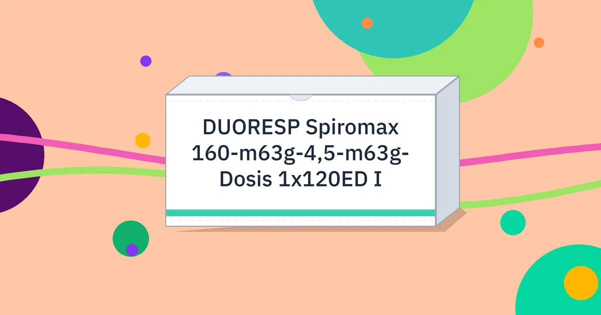 Symbolbild: Packung mit der Aufschrift DUORESP Spiromax 160-m63g-4,5-m63g-Dosis 1x120ED I (PZN 12607859) – Verfügbarkeit und Bezug in Apotheken in Frankfurt am Main