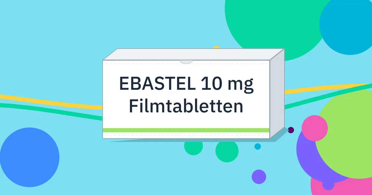Symbolbild: Packung mit der Aufschrift EBASTEL 10 mg Filmtabletten (PZN 09477063) – Verfügbarkeit und Bezug in Apotheken in Frankfurt am Main