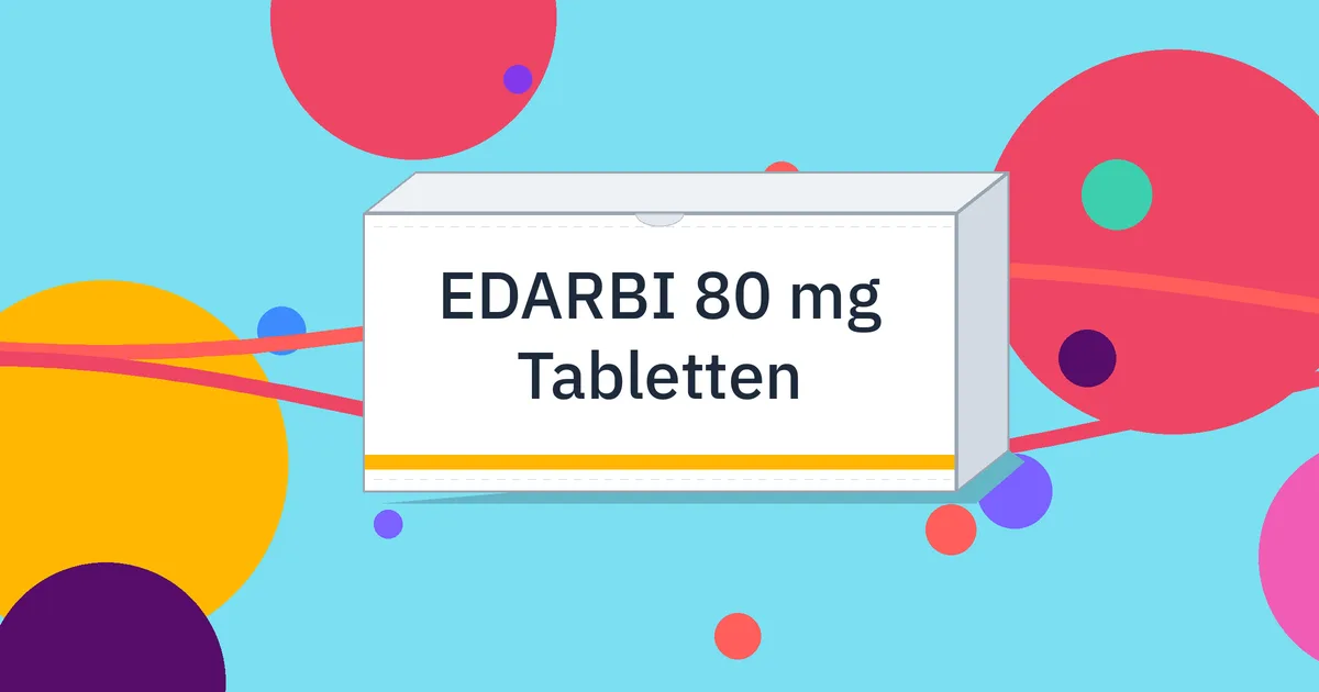 Symbolbild: Packung mit der Aufschrift EDARBI 80 mg Tabletten (PZN 14293069) – Verfügbarkeit und Bezug in Apotheken in Frankfurt am Main