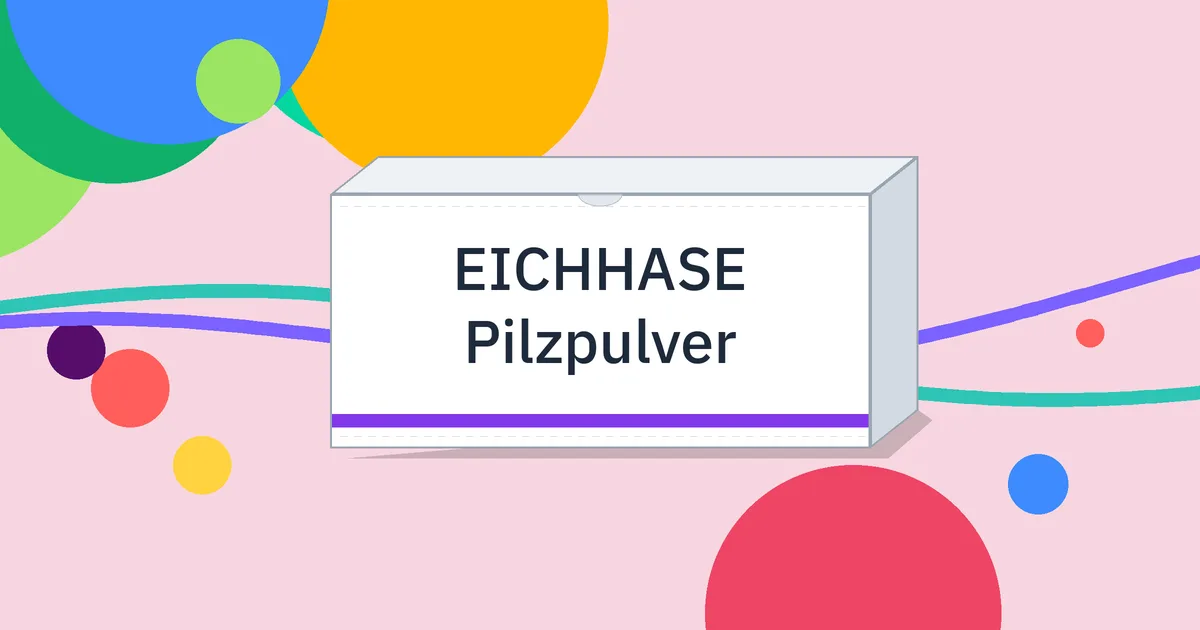Symbolbild: Packung mit der Aufschrift EICHHASE Pilzpulver (PZN 16853012) – Verfügbarkeit und Bezug in Apotheken in Frankfurt am Main