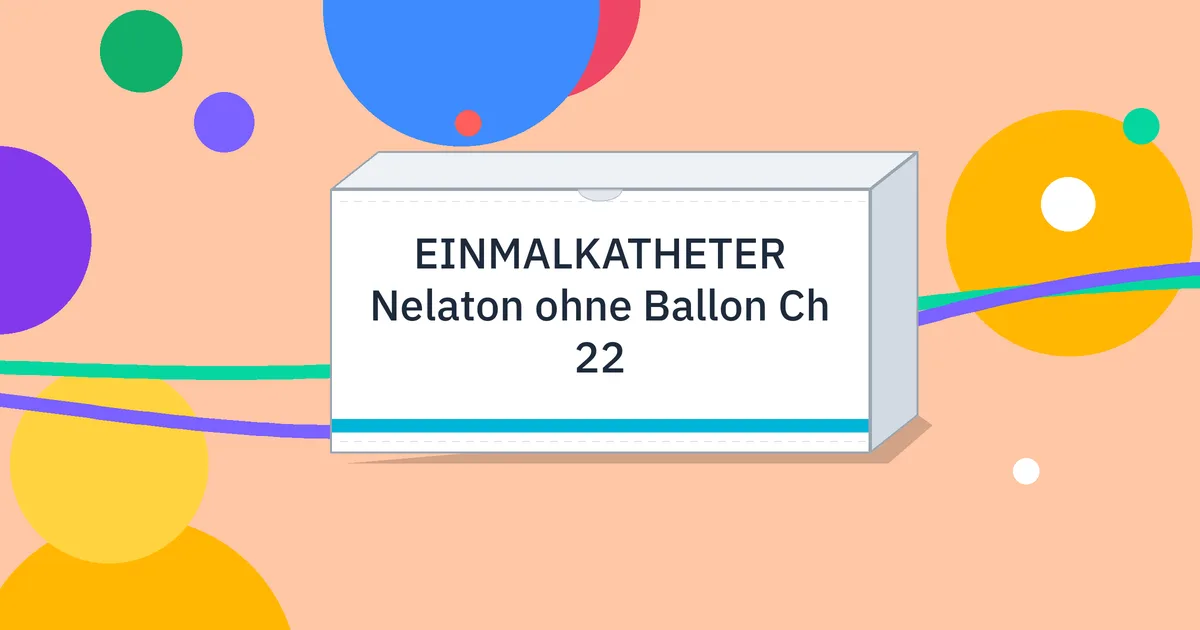 Symbolbild: Packung mit der Aufschrift EINMALKATHETER Nelaton ohne Ballon Ch 22 (PZN 00052155) – Verfügbarkeit und Bezug in Apotheken in Frankfurt am Main