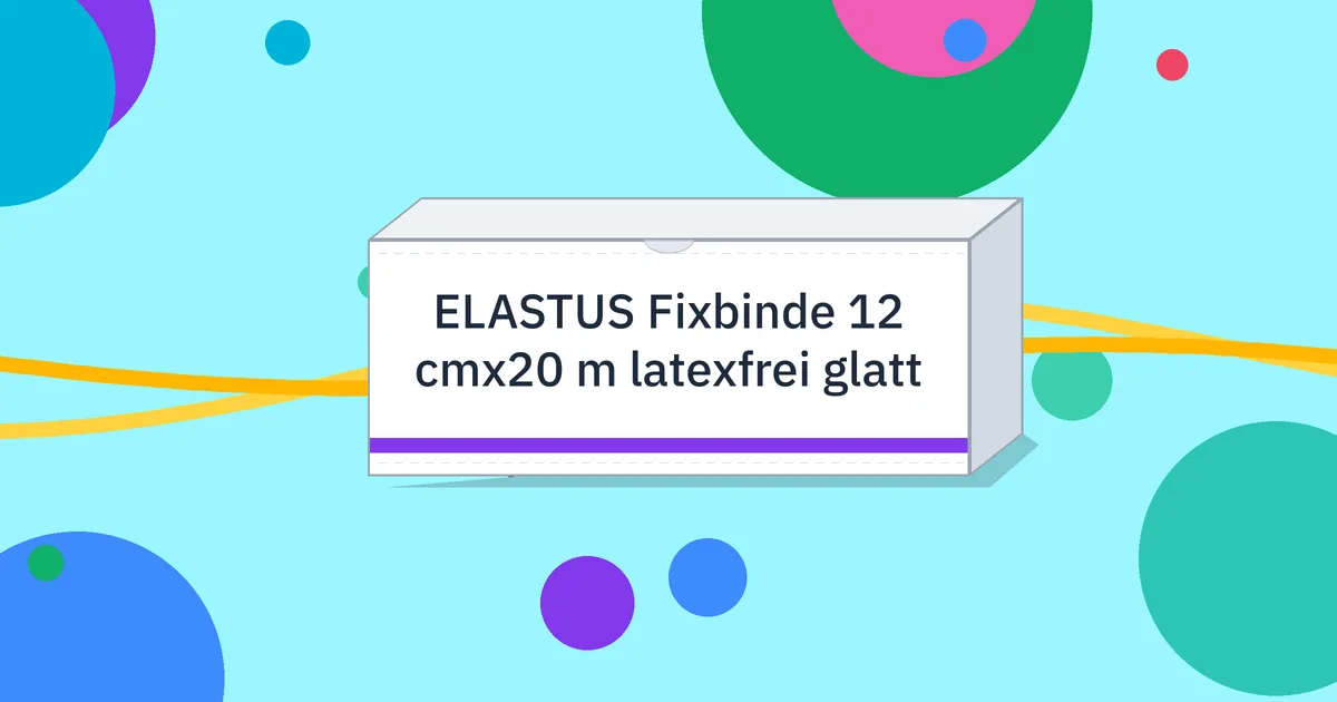 Symbolbild: Packung mit der Aufschrift ELASTUS Fixbinde 12 cmx20 m latexfrei glatt (PZN 05031519) – Verfügbarkeit und Bezug in Apotheken in Frankfurt am Main