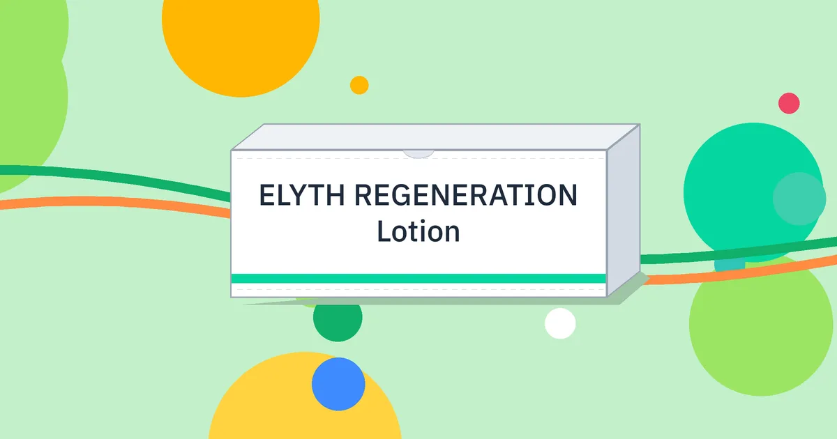 Symbolbild: Packung mit der Aufschrift ELYTH REGENERATION Lotion (PZN 16149572) – Verfügbarkeit und Bezug in Apotheken in Frankfurt am Main