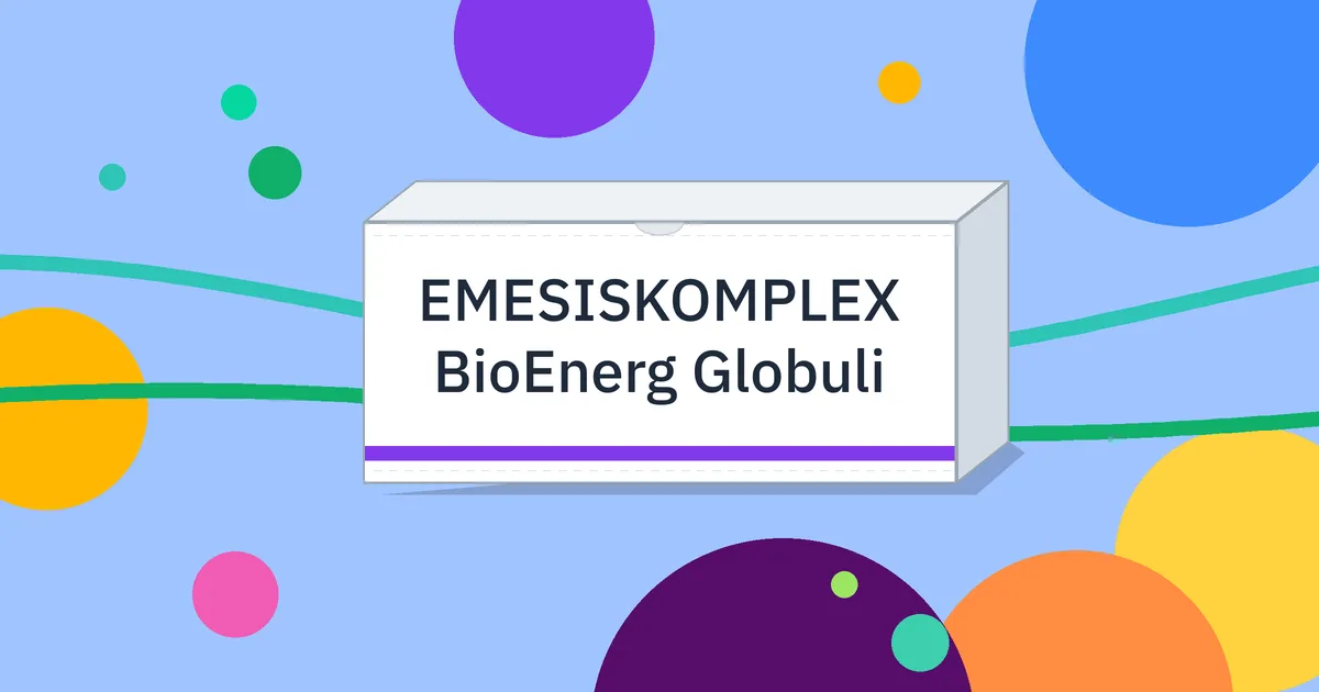Symbolbild: Packung mit der Aufschrift EMESISKOMPLEX BioEnerg Globuli (PZN 13985598) – Verfügbarkeit und Bezug in Apotheken in Frankfurt am Main