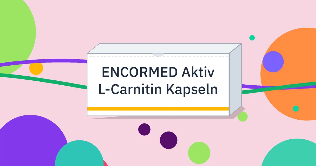 Symbolbild: Packung mit der Aufschrift ENCORMED Aktiv L-Carnitin Kapseln (PZN 11858424) – Verfügbarkeit und Bezug in Apotheken in Frankfurt am Main
