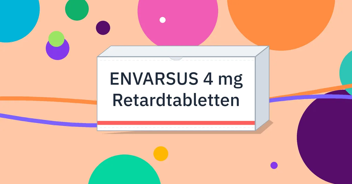 Symbolbild: Packung mit der Aufschrift ENVARSUS 4 mg Retardtabletten (PZN 14413013) – Verfügbarkeit und Bezug in Apotheken in Frankfurt am Main