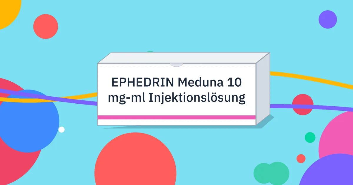 Symbolbild: Packung mit der Aufschrift EPHEDRIN Meduna 10 mg-ml Injektionslösung (PZN 10302630) – Verfügbarkeit und Bezug in Apotheken in Frankfurt am Main