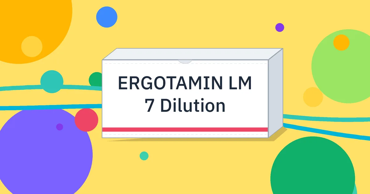Symbolbild: Packung mit der Aufschrift ERGOTAMIN LM 7 Dilution (PZN 12844795) – Verfügbarkeit und Bezug in Apotheken in Frankfurt am Main