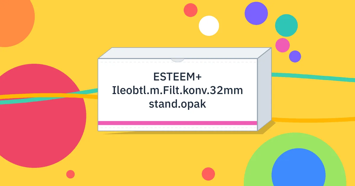 Symbolbild: Packung mit der Aufschrift ESTEEM+ Ileobtl.m.Filt.konv.32mm stand.opak (PZN 06460257) – Verfügbarkeit und Bezug in Apotheken in Frankfurt am Main