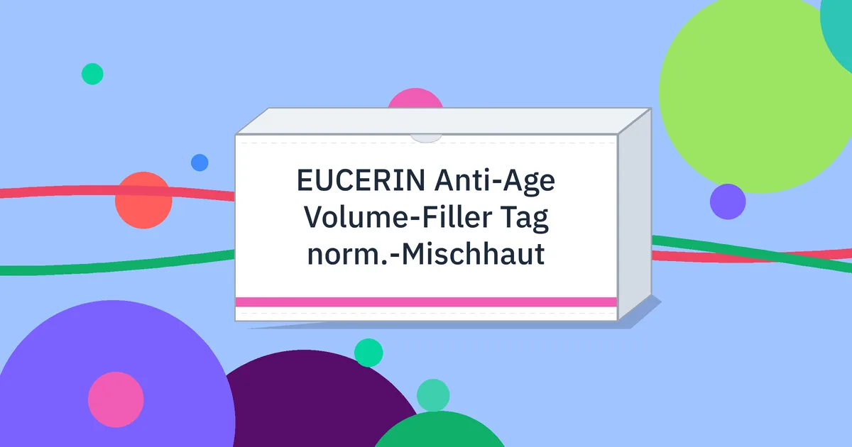 Symbolbild: Packung mit der Aufschrift EUCERIN Anti-Age Volume-Filler Tag norm.-Mischhaut (PZN 02398082) – Verfügbarkeit und Bezug in Apotheken in Frankfurt am Main