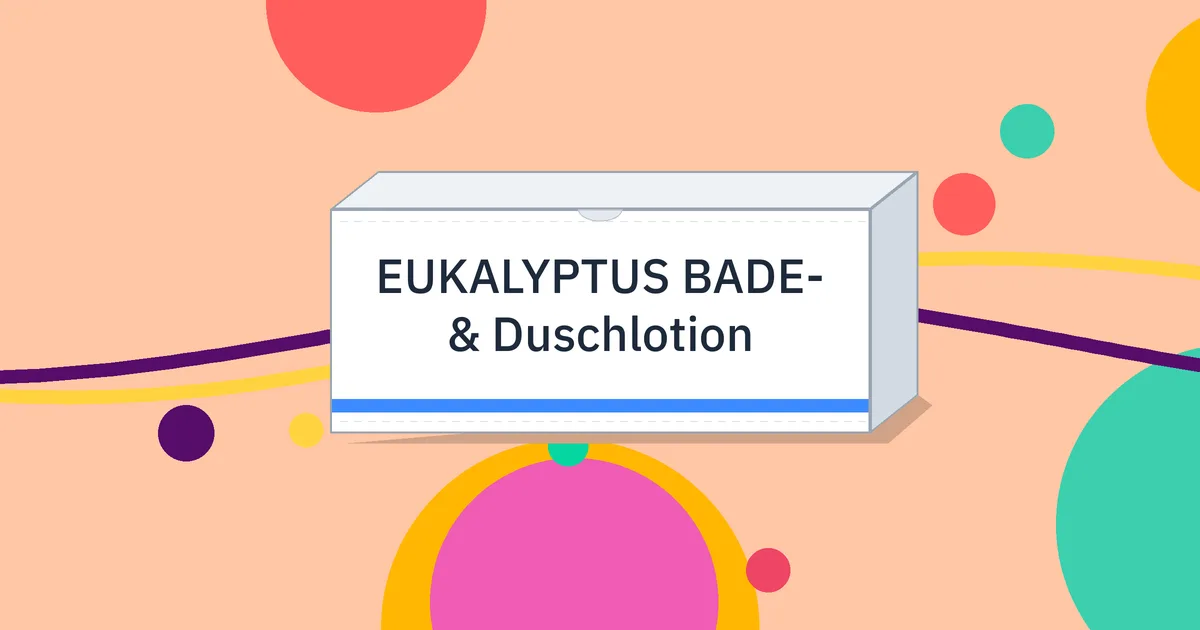 Symbolbild: Packung mit der Aufschrift EUKALYPTUS BADE- & Duschlotion (PZN 16334507) – Verfügbarkeit und Bezug in Apotheken in Frankfurt am Main