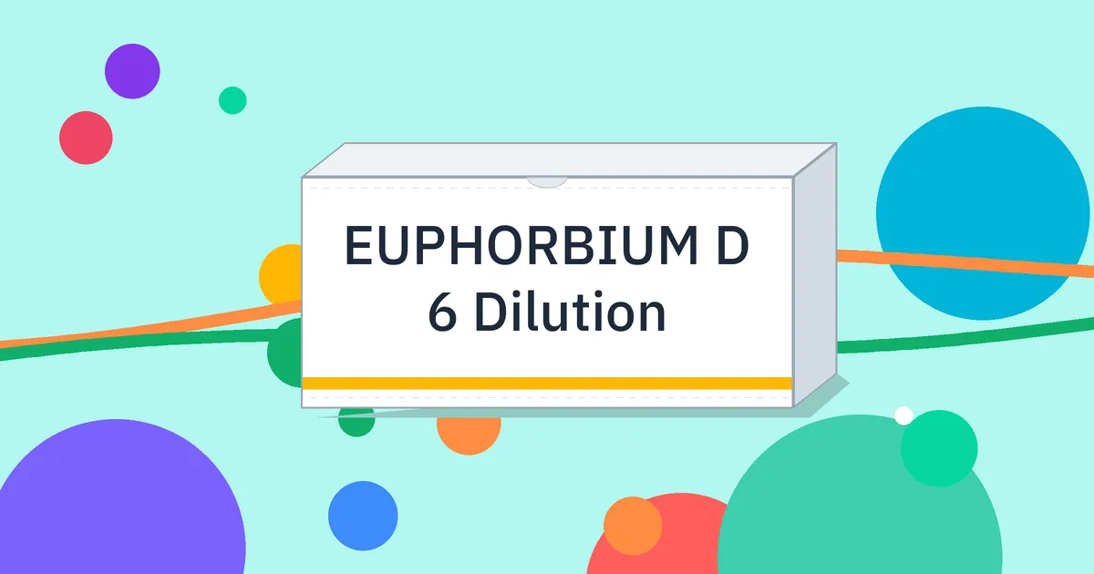 Symbolbild: Packung mit der Aufschrift EUPHORBIUM D 6 Dilution (PZN 02114280) – Verfügbarkeit und Bezug in Apotheken in Frankfurt am Main