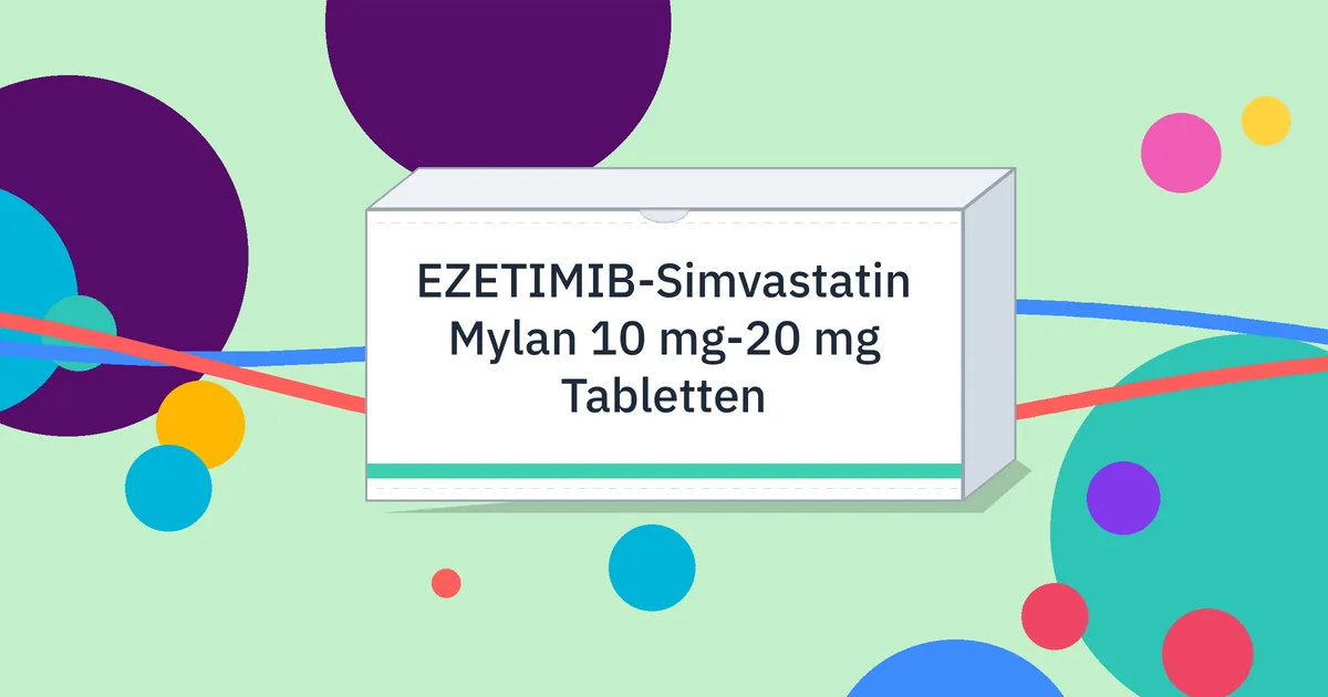 Symbolbild: Packung mit der Aufschrift EZETIMIB-Simvastatin Mylan 10 mg-20 mg Tabletten (PZN 20584730) – Verfügbarkeit und Bezug in Apotheken in Frankfurt am Main
