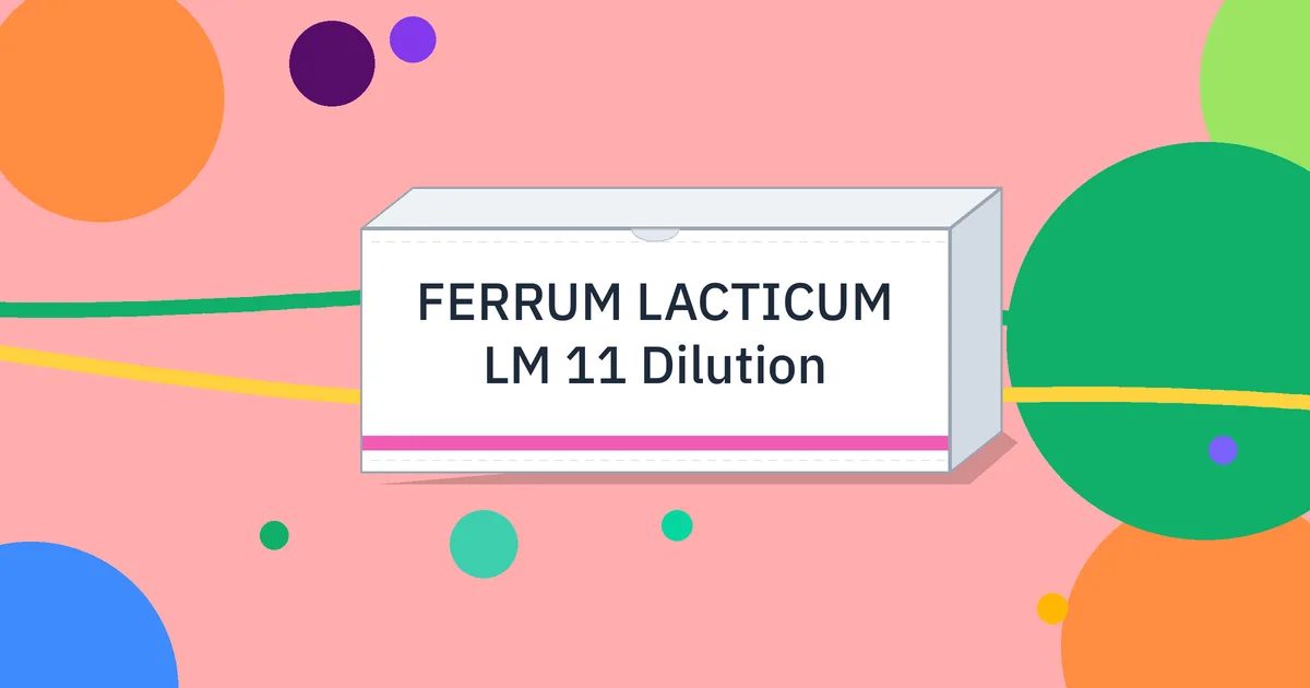 Symbolbild: Packung mit der Aufschrift FERRUM LACTICUM LM 11 Dilution (PZN 12849373) – Verfügbarkeit und Bezug in Apotheken in Frankfurt am Main